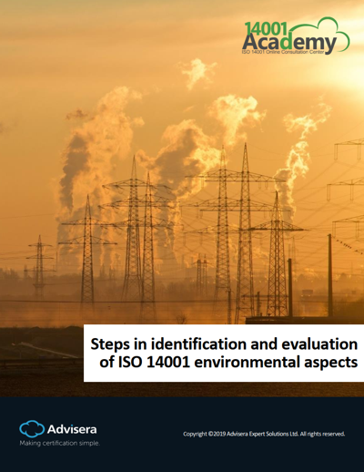 Steps in Identification and Evaluation of ISO 14001 Environmental Aspects