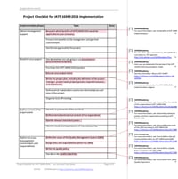 Project Checklist for IATF 16949:2016 Implementation