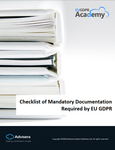 Checklist of Mandatory Documentation Required by EU GDPR