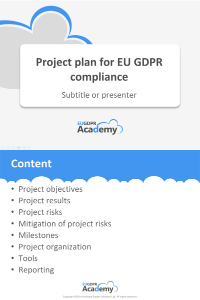 Project Plan for EU GDPR Compliance